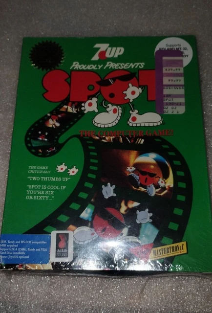 7UP SPOT THE Computer Game PC IBM / Tandy 1990 Virgin Mastertronic 5.25 ...