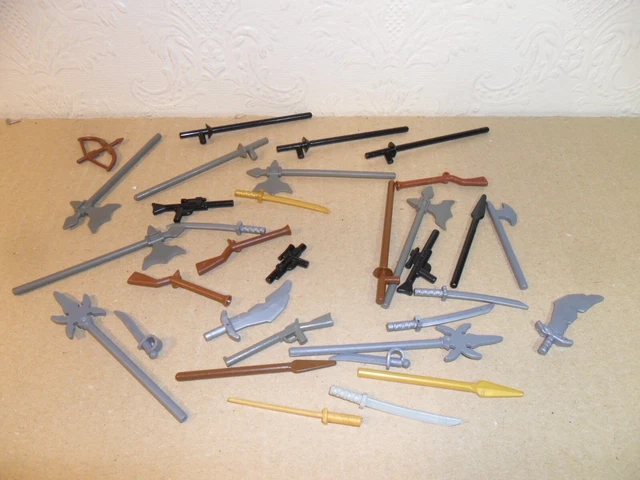 LEGO WEAPONS (LANCES,SWORDS,GUNS,RIFLES,CROSS bow for Knights,Pirates ...