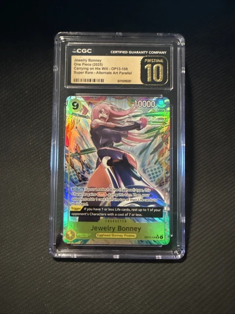 2025 ONE PIECE Op13-Carrying On His Will Aa Jewelry Bonney Cgc Pristine ...