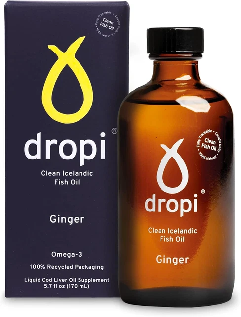 DROPI CLEAN ICELANDIC Fish Oil - 170Ml (Ginger) £66.69 - PicClick UK