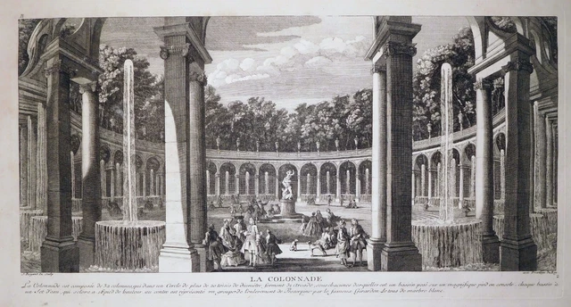 RADIERUNG, LA COLLONADE in Versailles, J. Rigaud, ~1740, Le Blanc 56-67 ...