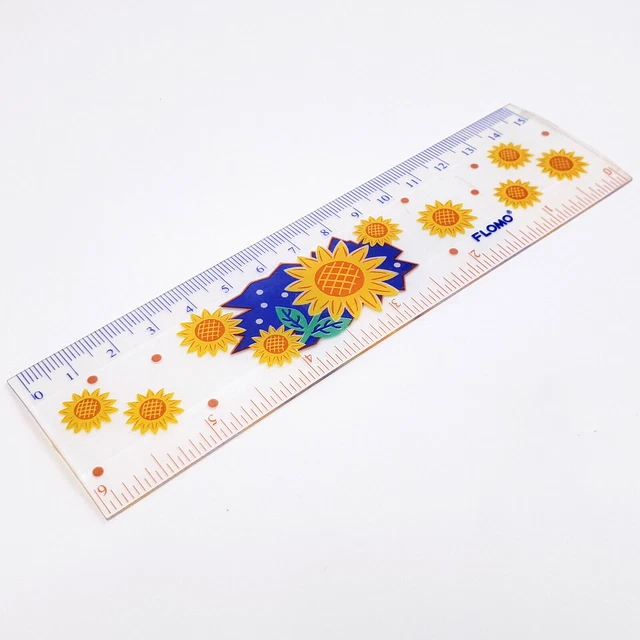 VINTAGE FLOMO SUNFLOWER Ruler Flower Taiwan 90s 80s Vtg Stationery 1 £9 ...