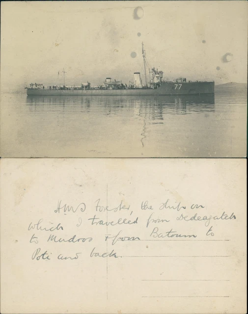 ROYAL NAVY SHIP HMS Forester F class Destroyer Real Photo RP £13.68 ...