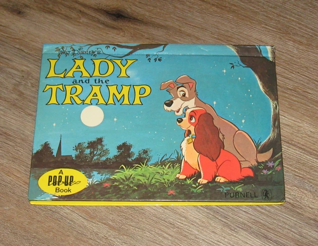 1970 LADY AND the Tramp POP-UP BOOK Purnell illustrated Walt Disney $25 ...