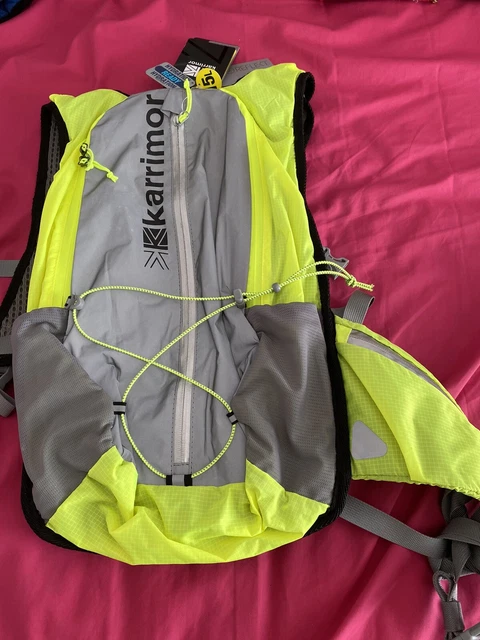 KARRIMOR X BACKPACK 15 Litre Running H2O Compatible hi viz rucksack RRP ...
