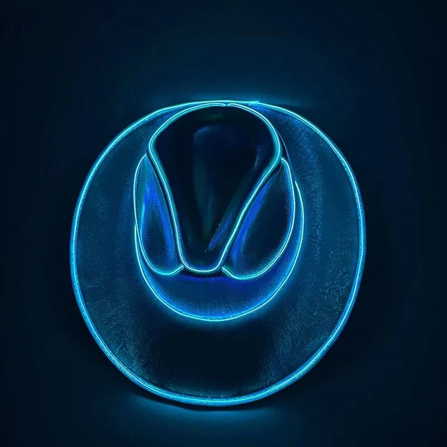 LED COWBOY HAT Disco Western Costume Play Dress Up Party Cowboy Hat Men ...