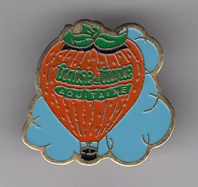 RARE PINS PIN'S .. Ballon Hot Air Balloon Agriculture Fraise Aquitaine ...