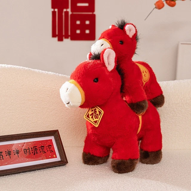 TRADITIONAL HORSE PLUSH Toy With Pp Cotton Filling For Lunar New Year ...