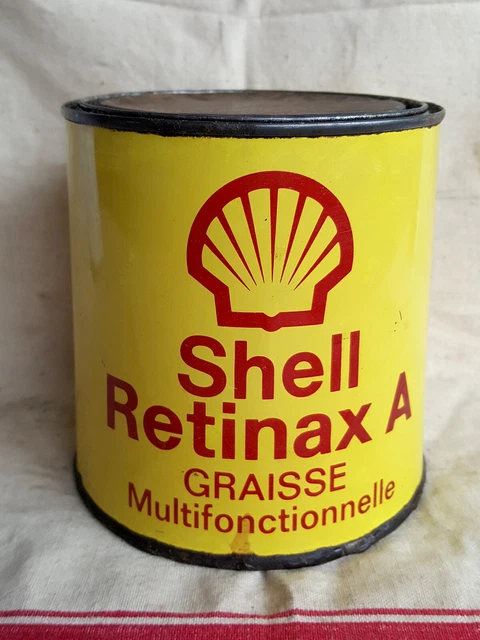 ANCIEN BIDON POT Graisse Shell Retinax A 1Kg Auto Garage Station ...