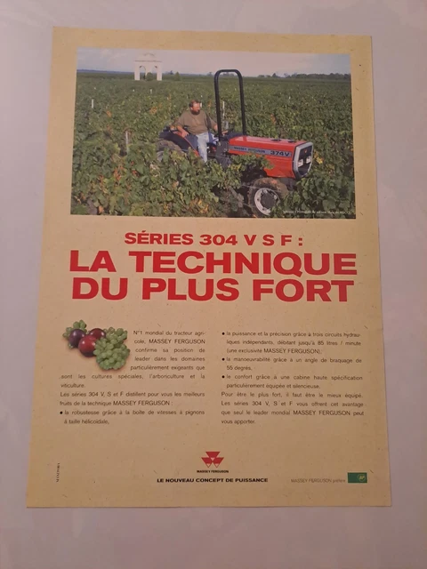 PROSPECTUS BROCHURE TRACTEUR Traktor Tractor Massey Ferguson 304 VSF ...