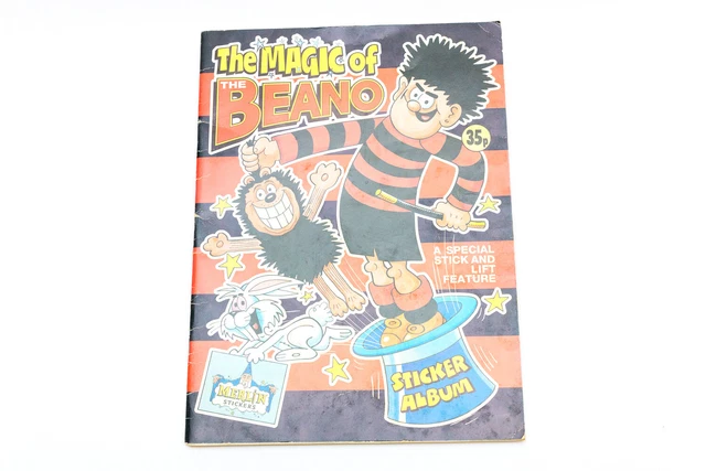 RARE THE MAGIC Of The Beano 1989 Merlin Sticker Album Book COMPLETE £29 ...
