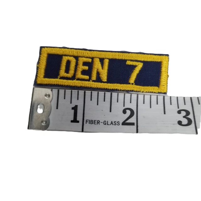 BSA CUB SCOUT Den 7 Number Navy Gold Rectangular Uniform Insignia Patch ...