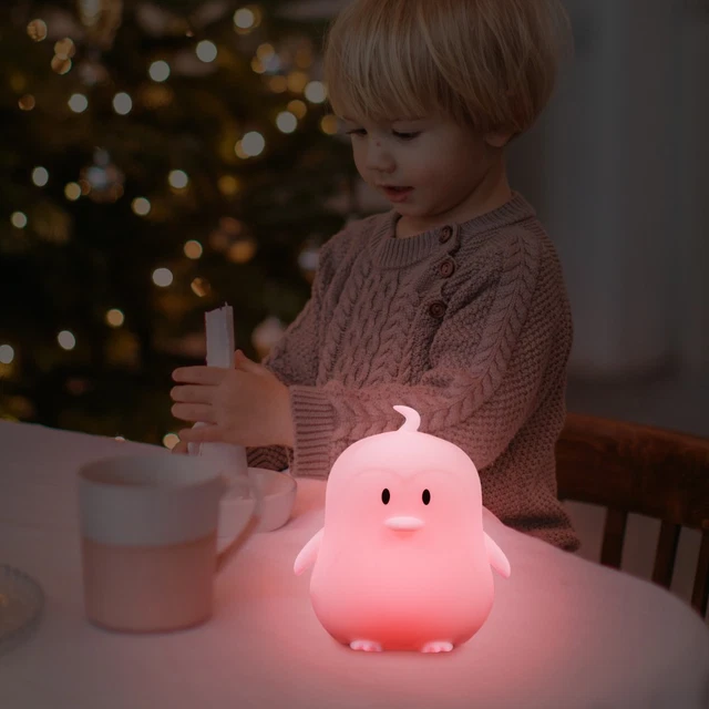 PENGUIN COLOR CHANGE Light Child Bedside Lamp Colors Changing Night £9. ...