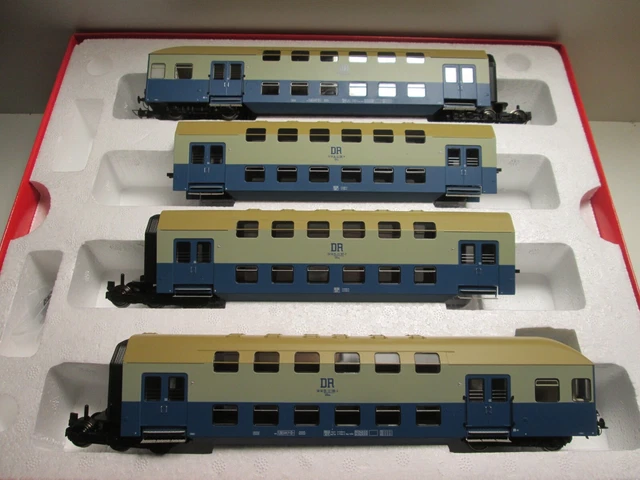 RIVAROSSI HR 4371 4-teiliger Dosto DR H0 S-Bahn Rostock EUR 249,95 ...