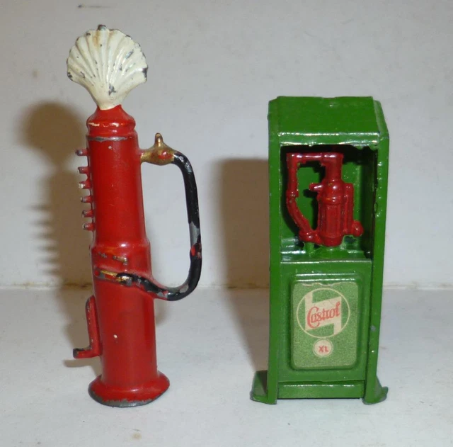 TAYLOR & BARRETT Vintage Lead Prewar Castrol Oil Cabinet & Shell Petrol ...