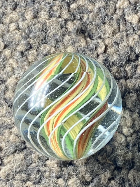 ANTIQUE GERMAN MARBLE early caged divided core shooter 21mm 0.84 MINT £ ...