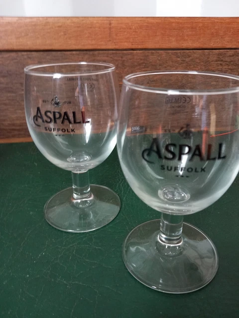 2 X ASPALL Cider Half Pint Glasses 10oz New Man Cave Pub Home Bar ...