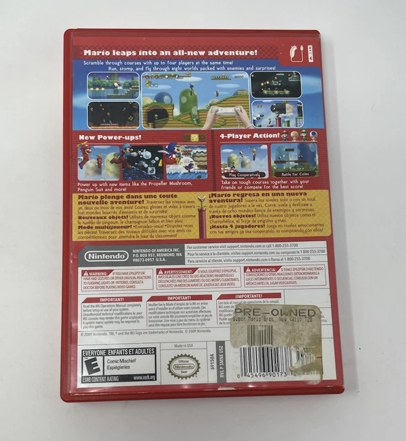 NEW SUPER MARIO Bros. Wii CIB Nintendo Game COMPLETE with Manual £26.70 ...