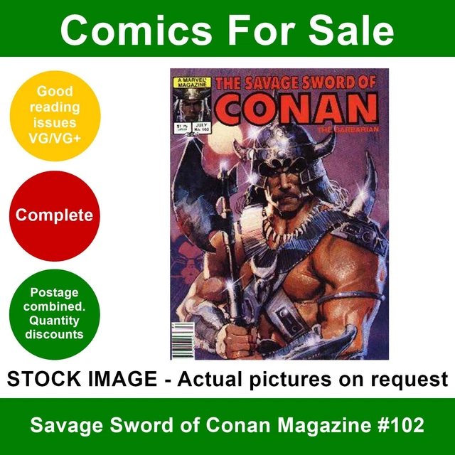 SAVAGE SWORD OF Conan Magazine #102 comic - VG/VG+ 01 July 1984 EUR 10 ...