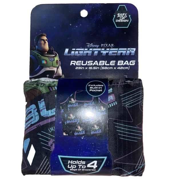 DISNEY'S PIXAR LIGHTYEAR: REUSABLE GROCERY BAG 23" x 16.5" | NEW $5.95 ...
