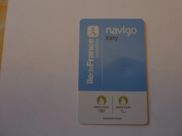 RATP/SNCF CARTE NAVIGO EASY (rechargeable) Jeux Olympiques JO 2024 PARIS EUR 15,00 - PicClick FR
