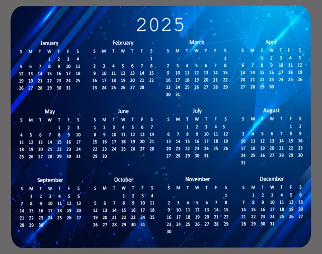 2025 CALENDAR MOUSE Mat | 2025 Calendar Mouse Pad £8.50 - PicClick UK