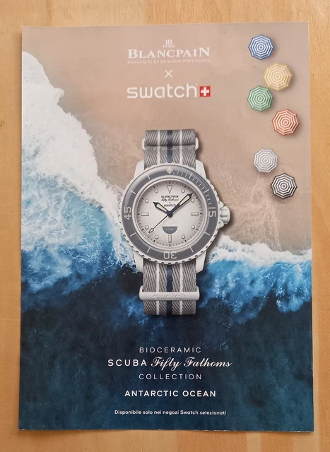 PUBBLICITÀ ITALIAN CLIPPING 2024 OROLOGIO SWATCH Fifty Fathoms EUR 3,00 ...