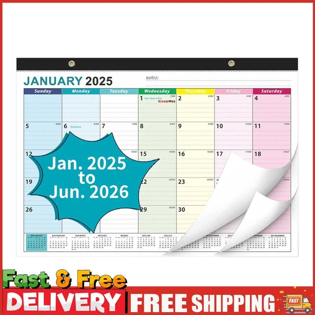 2025-2026 DESKTOP MONTHLY Calendar Tear-Off for Desk Wall Decoration ...