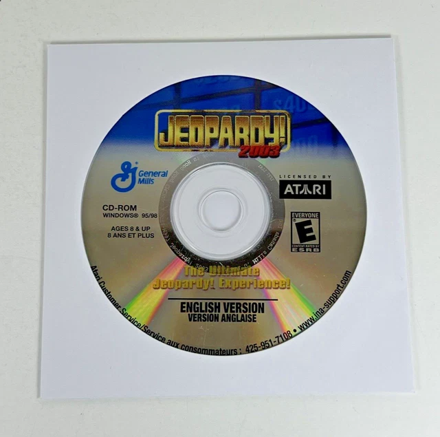 BATTLESHIP MONOPOLY JEOPARDY! CD ROM Games (General Mills Edition ...