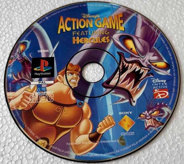 DISNEY'S ACTION GAME Featuring Hercules PS1 PAL Disc Only £13.29 ...