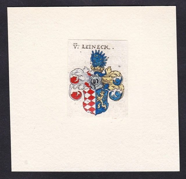 LAINECK WAPPEN COAT of arms blason Heraldik heraldry Kupferstich 17. Jh. EUR 10,99 - PicClick DE