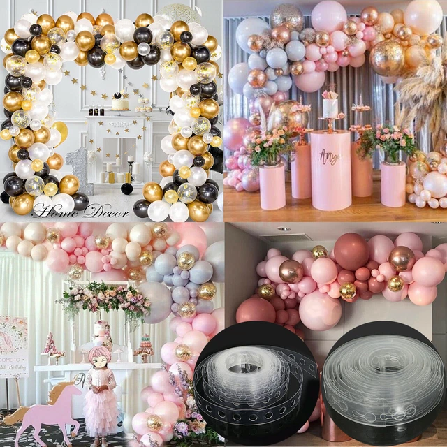 5M BALLOON DECORATE Strip Arch Garland Connect Chain DIY Tape Party Bar ...