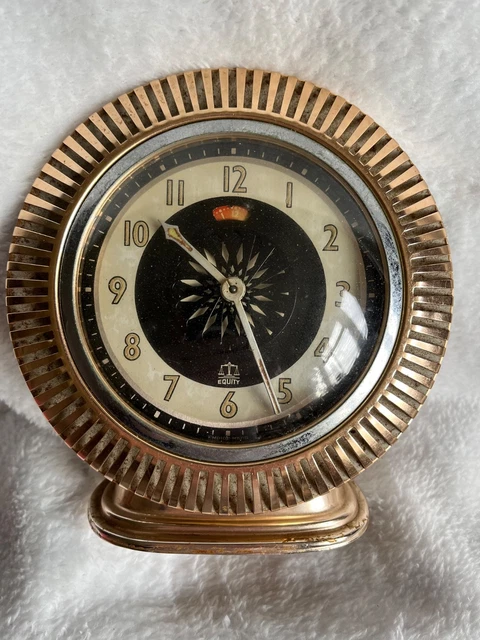 VINTAGE 1950S EQUITY Kaleidoscope Atomic Alarm Clock - Working £40.24 ...