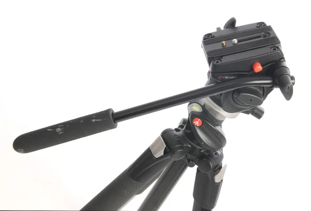 MANFROTTO 055XPRO B professional tripod with 701HDV Pan and Tilt Head ...