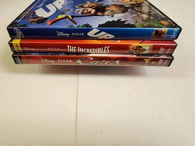 DISNEY TRIPLE FEATURE - Up/The Incredibles/Cars (Dvd, 2009, 4 Disk Set ...