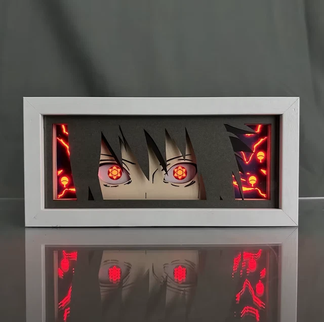 NARUTO SHIPPUDEN SASUKE Uchiha Sharingan LED Light Box Anime Manga Gift ...