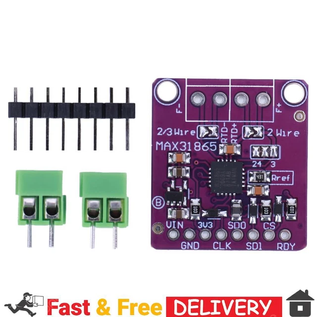 MAX31865 PT100/PT1000 RTD Digital Converter Board 3.3/5 V Amplifier ...