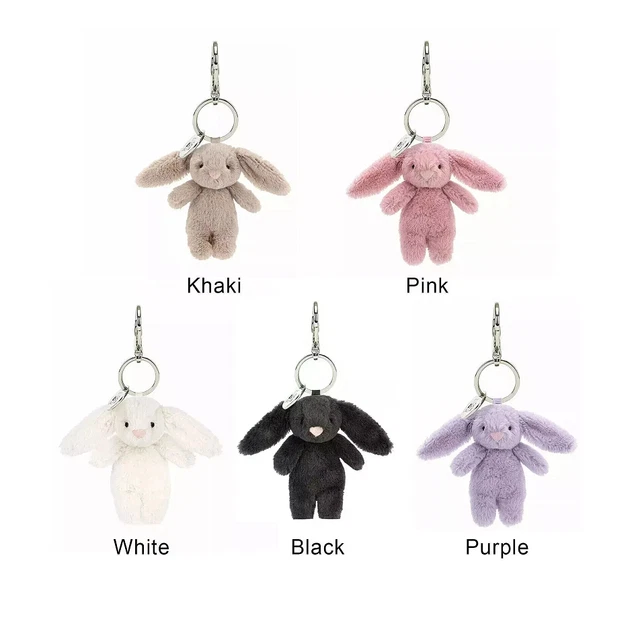 JELLYCAT BASHFUL WHITE Bunny Keychain, New with Tag for a Perfect Cute ...