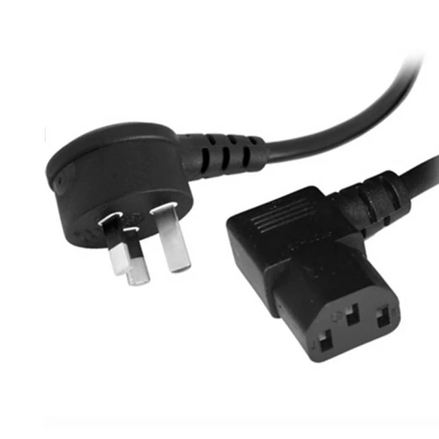 RIGHT ANGLE 3 Pin Mains Plug to IEC C13 Female 0.5m Durable Versatile ...