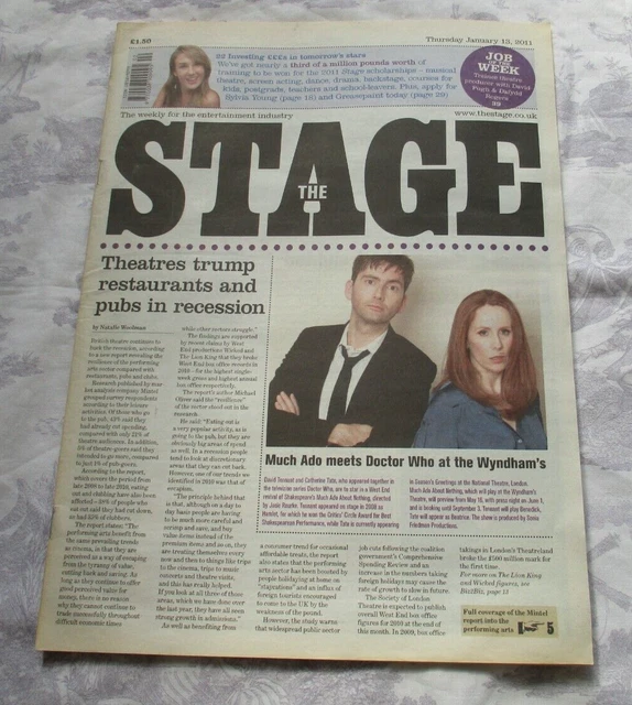 UK STAGE MAGAZINE ~ David Tennant & Catherine Tate Cover ~ January 2011 ...
