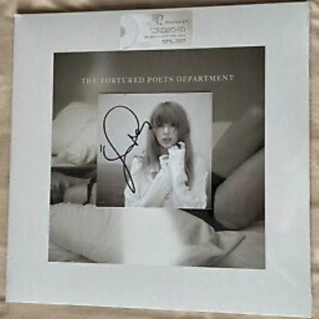 TAYLOR SWIFT THE Tortured Poets Department Vinyl With HAND SIGNED Photo ...