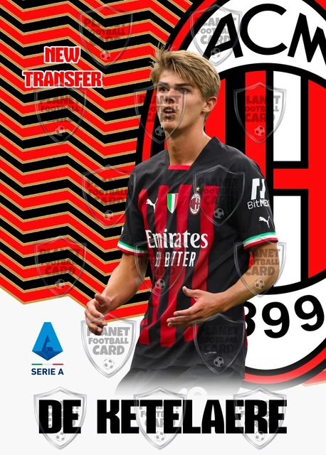 CHARLES DE KETELAERE, Ac Milan, 2022/2023. Custom Football Card. EUR 3 ...