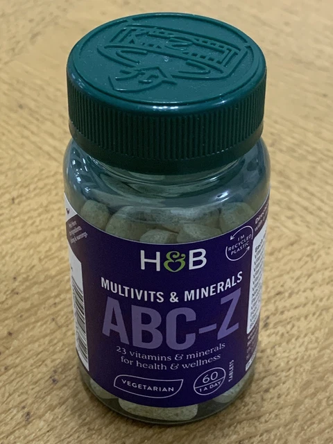 60 TABLETS HOLLAND & Barrett ABC to Z Multivitamins and Mineral Food ...