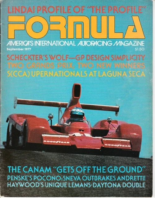 FORMULA RACING MAGAZINE September 1977 F1 Can Am IMSA Indy Nascar F ...