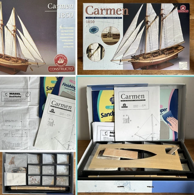 CONSTRUCTO CARMEN SPANISH Tall Sail Ship 1850 Wooden Model Boat “Part ...