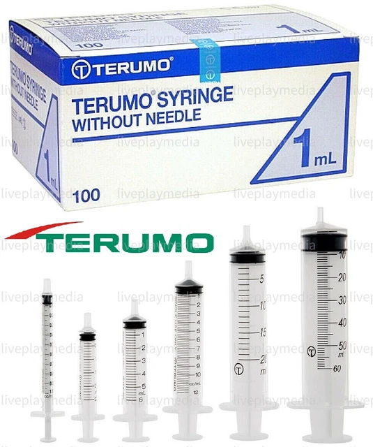 TERUMO STERILE SYRINGES Hypodermic Luer Slip 1ml 2.5ml 3ml 5ml 10ml 20ml 50ml EUR 4,99 - PicClick IT