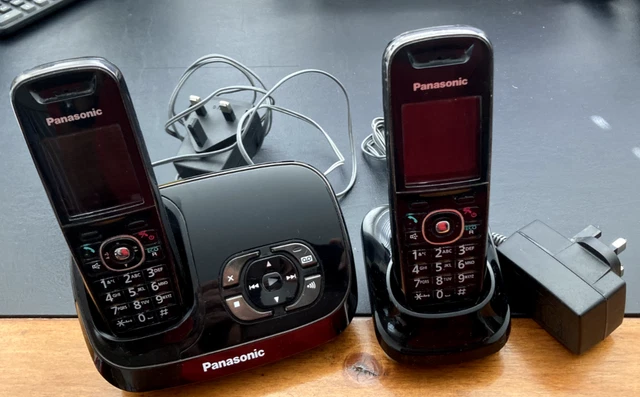 PANASONIC TWIN HANDSETS Cordless Telephone with Answer Machine (KX-TG8521E) £10.53 - PicClick UK