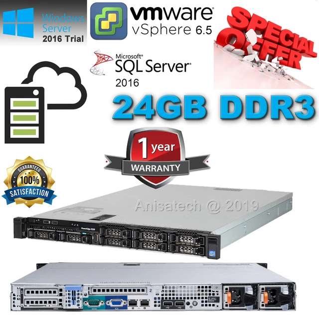 DELL POWEREDGE R320 Xeon-E5-2430L 2.50GHz Turbo 24GB DDR3 H710 2x120GB ...