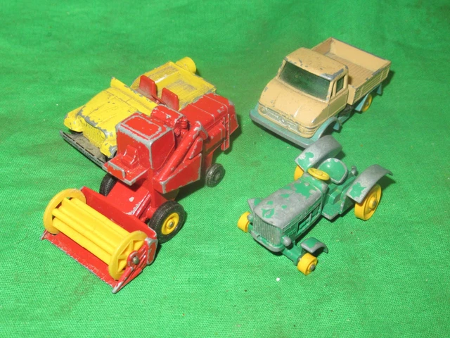 MATCHBOX JOHN DEERE Lanz Tractor Combine Jeep Unimog incomplete ...