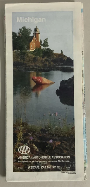 VINTAGE 1990 AAA “Michigan” Road Map $19.95 - PicClick